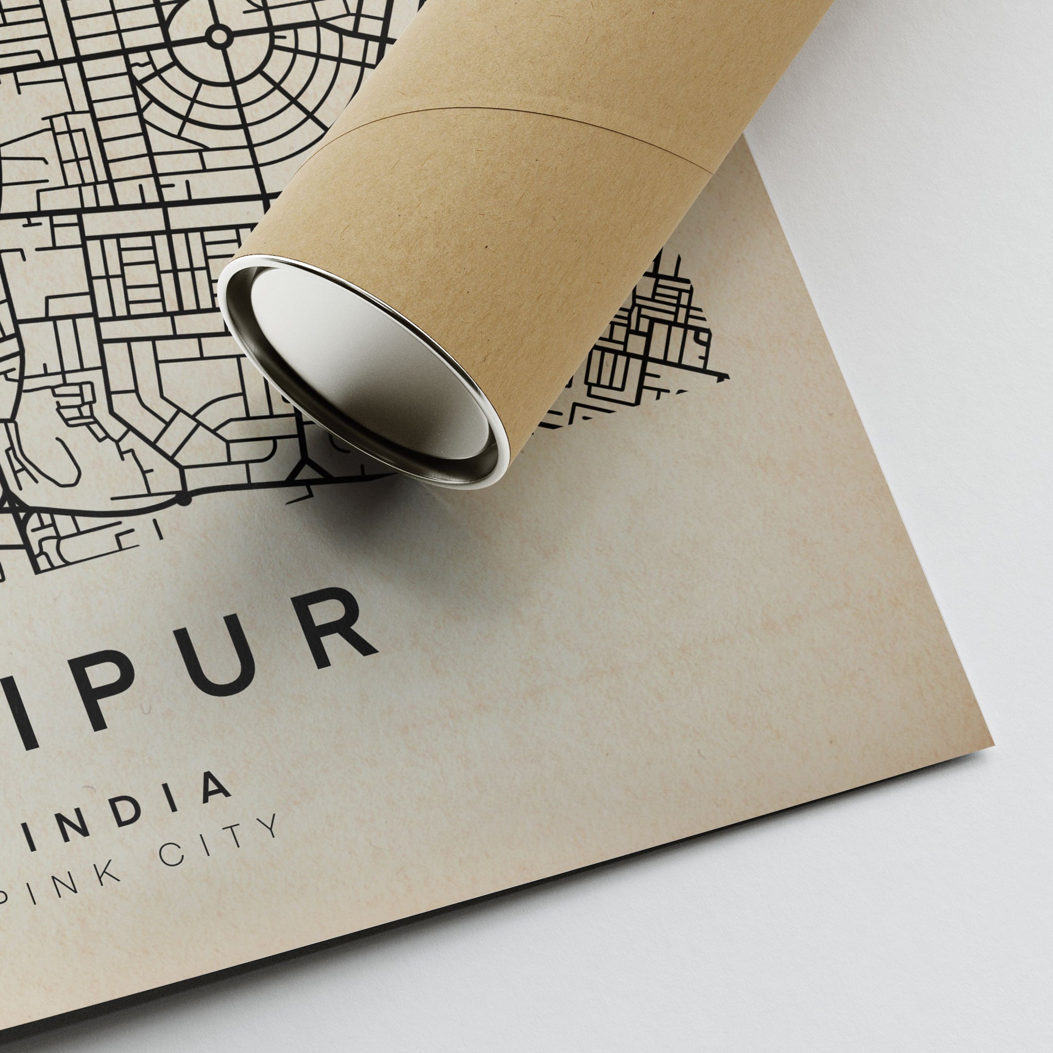 JAIPUR MAP poster - Retro Map Art Print Rajasthan – My Retro Poster