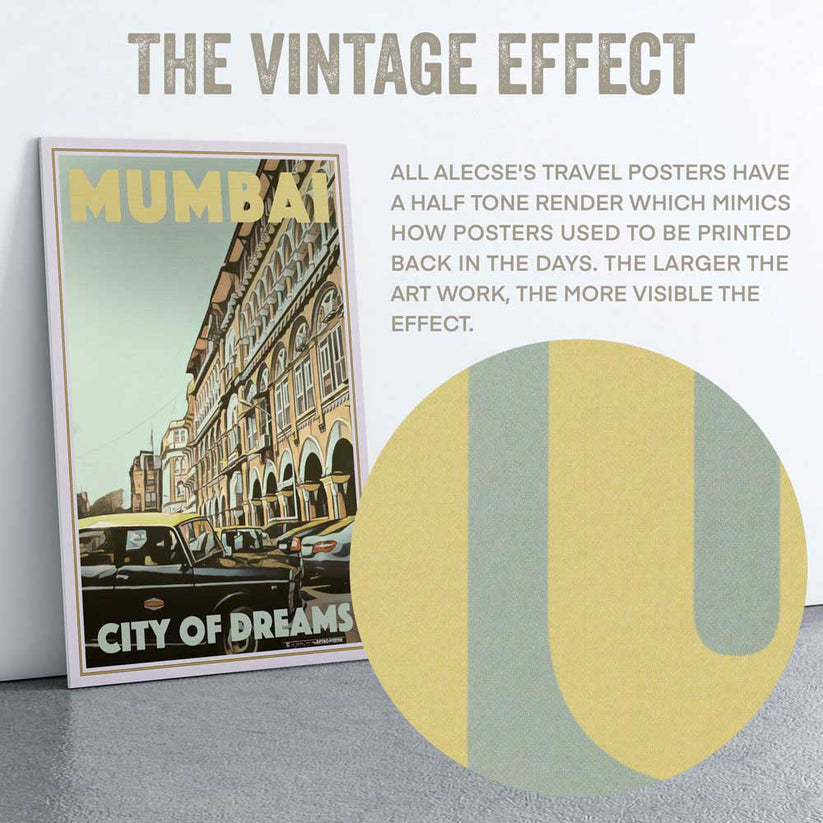 Vintage Mumbai Poster City of Dreams - Original Retro Poster India – My ...