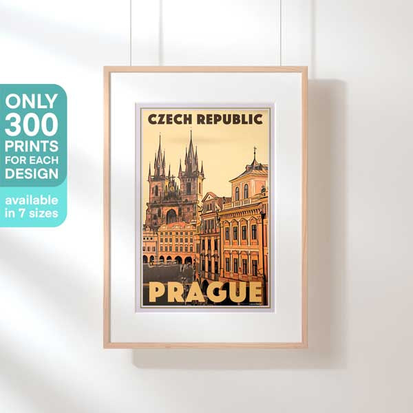 Prague Poster 100 Spires | Czech Republic Travel Poster – My Retro Poster