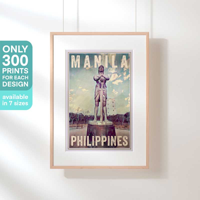 Manila Poster Lapu Lapu Philippines Vintage Travel Poster of Manila ...
