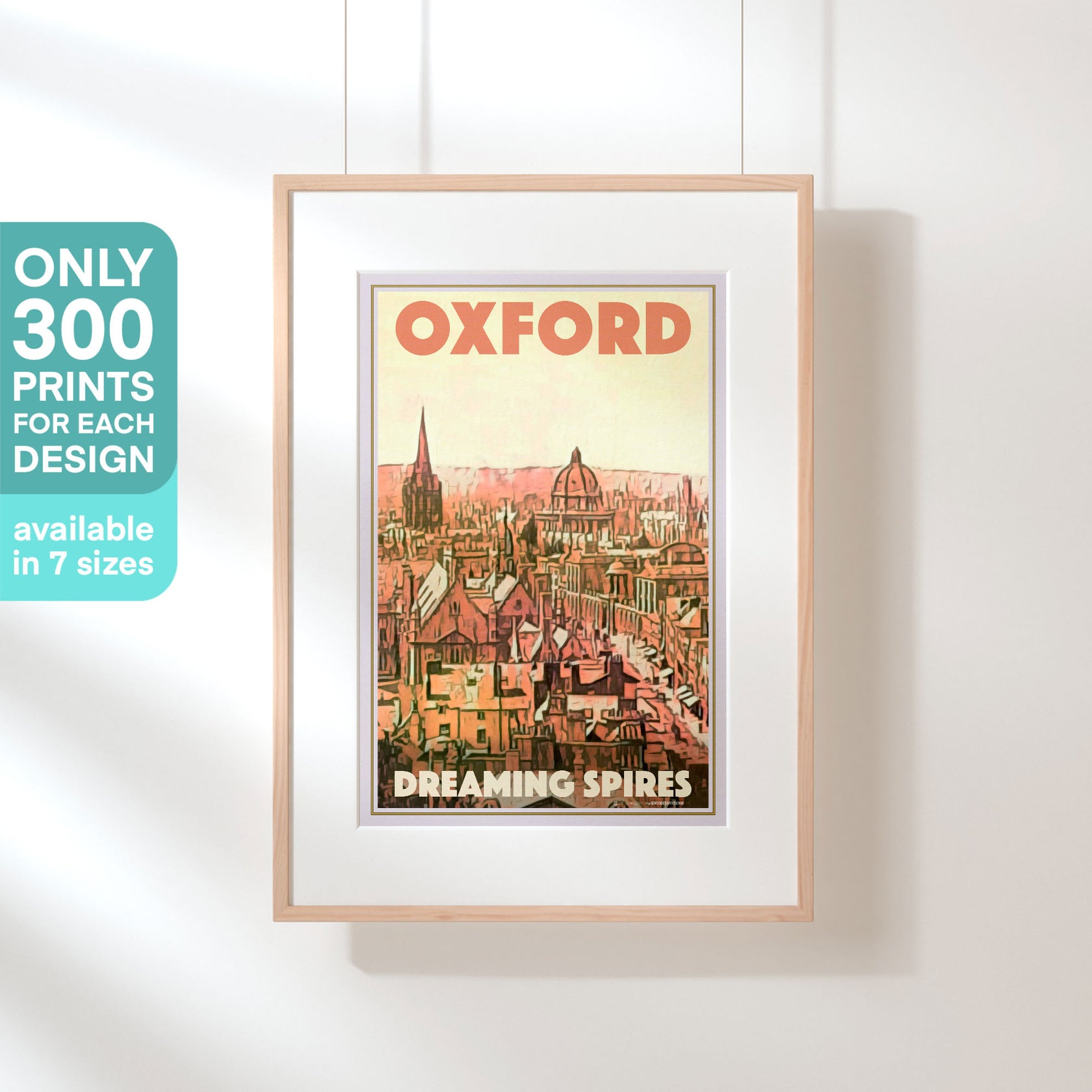 Oxford Poster Dreaming Spires | UK Vintage Travel Poster – My Retro Poster