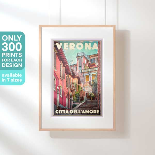 Verona Poster City of Love | Italy Travel Poster of Veneto – My Retro ...