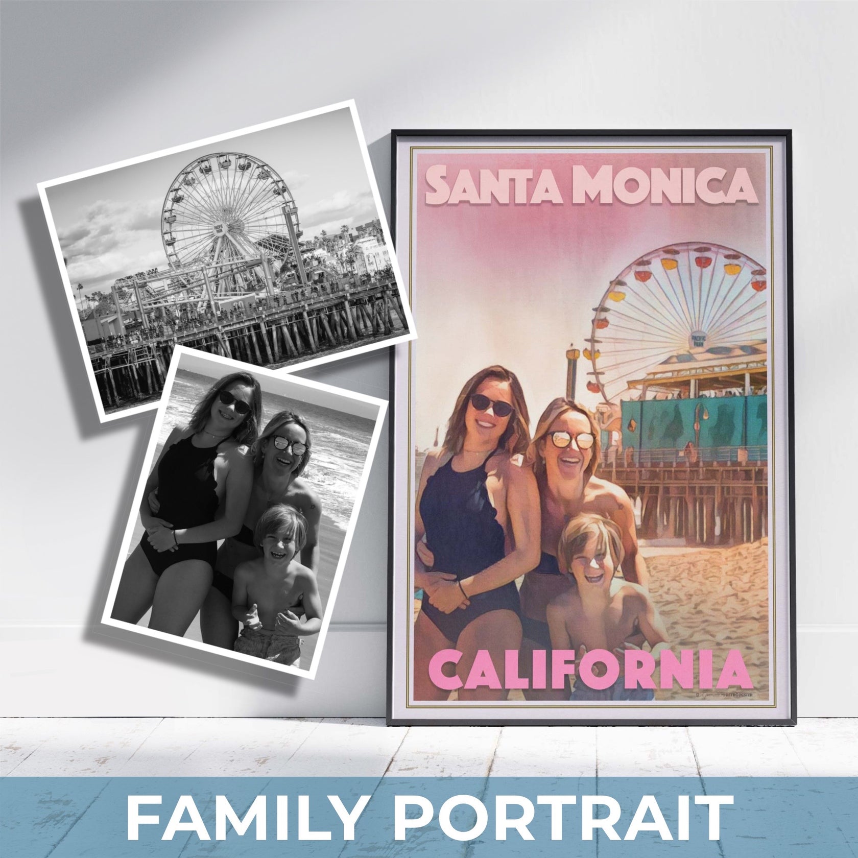 Family Portrait Poster - Stylish Vintage Family Portrait Art – My Retro ...