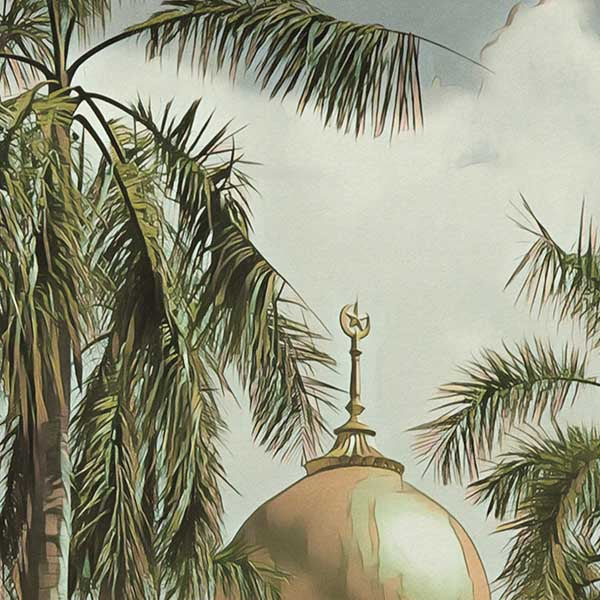 Vintage travel poster Masjid Sultan - Retro poster Singapore – My Retro ...