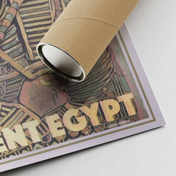 Tutankhamun Poster | Ancient Egypt travel poster – My Retro Poster