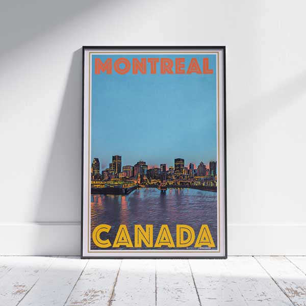 Montreal Poster Panorama, Canada Vintage Travel Poster by Alecse – My ...