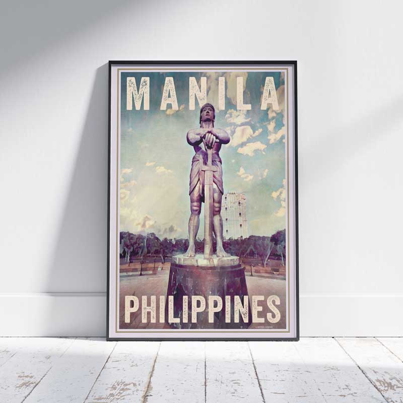 Manila Poster Lapu Lapu Philippines Vintage Travel Poster of Manila ...