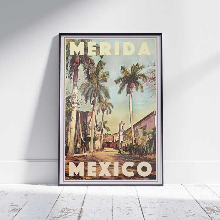 Merida Poster Hacienda Santa Cruz, Mexico Vintage Travel Poster – My ...