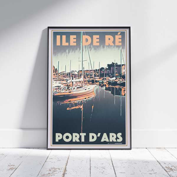 Old Port poster of Ars en Ré | Charente Travel Poster – My Retro Poster