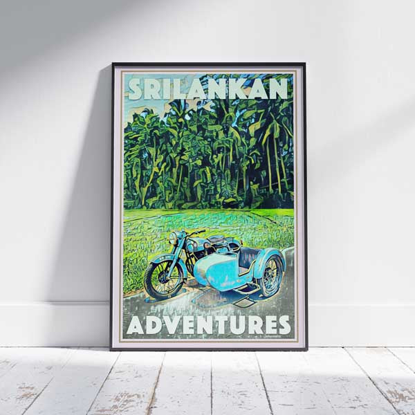 Motorcycle Poster Sri Lankan Adventures | Sri Lanka Travel Poster – My ...
